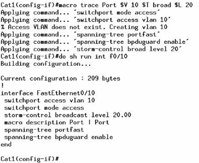 Cisco Network Engineer: Switch Macros